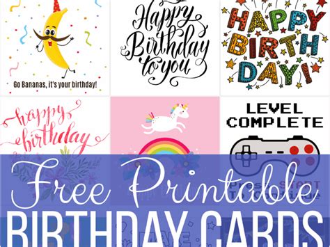 Printable Birthday Cards For Adults