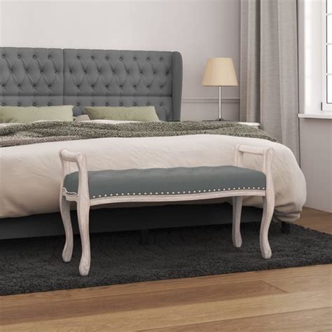 Vidaxl Bankje 110x45x60 Cm Stof Donkergrijs
