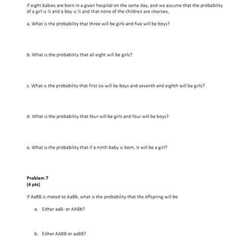 Solved If Eight Babies Are Born In A Given Hospital On The Chegg Com