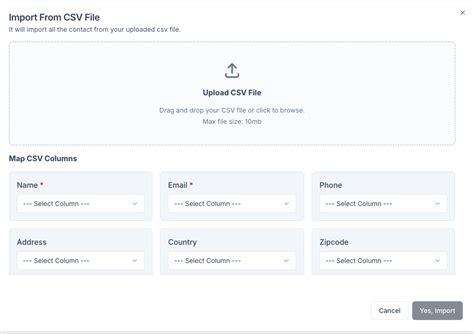 how to import contacts from csv file