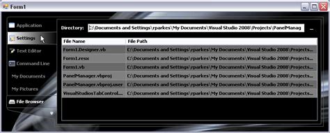 Net 20 Visual Studios My Project Tab Control Updated 1292009 Vbforums