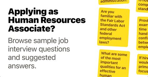 Human Resources Associate Interview Questions