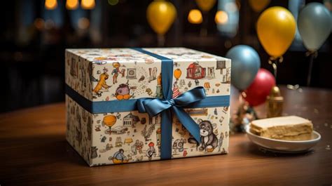 Premium Photo A Festive Gift Box For A Birthday Party