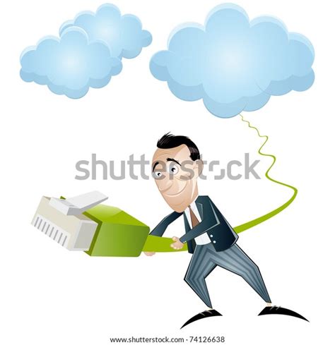 Cloud Computing Cartoon Stock Vector Royalty Free 74126638