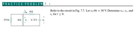 Solved PRACTICE PROBLEM 7 1 30 V Determine Vc Vx Refer Chegg Com