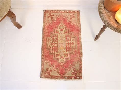 1x3 Red Door Mathandmadevintageneutral Woolsmall Turkish Rug 13x2