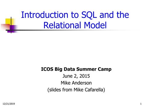 Ppt Introduction To Sql And The Relational Model Powerpoint
