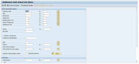 FOEPA001 SAP Tcode Settlement Unit Actual Line Items
