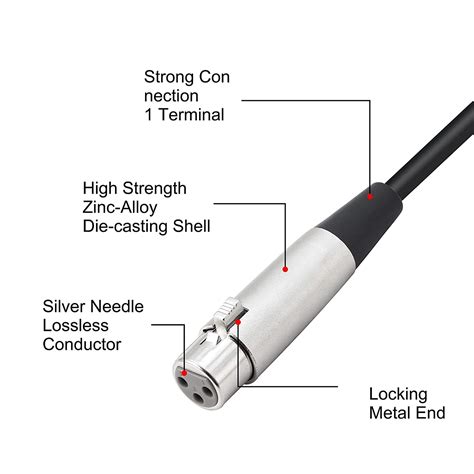 Usb Male To 3 Pin Xlr Female Microphone Mic Studio Audio Link Cable