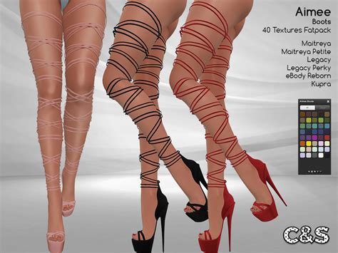 Second Life Marketplace Chic And Shoes Aime Boots 40 Textures Fatpack