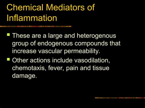 Chemical Mediators Of Inflammation Pptx