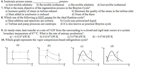 Solved 6 Isentropic Process Means Process A Irreversible