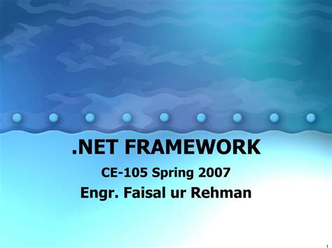 PPT NET FRAMEWORK PowerPoint Presentation Free Download ID 651049