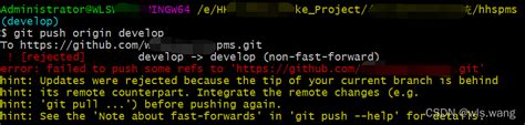 Git Push 出现 Hint Updates Were Rejected Because The Tip Of Your Current