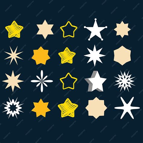 Premium Vector Star Icon Set Vector Stock Illustration Different