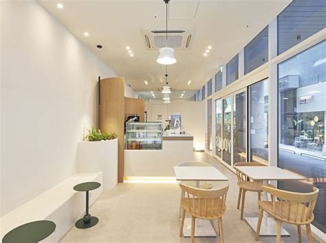 No2126 윤스카페 화이트우드 깔끔한 디자인 15평 작은카페인테리어 비용 Cafe Design Minimal Cafe Home Decor