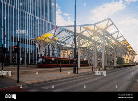 The Unicorn Stable Tram Station In The Center Of Lodz Poland Stock Photo Alamy
