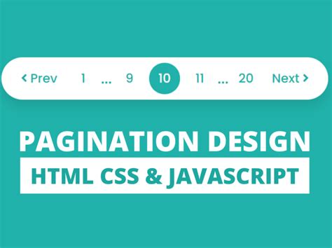 Pagination Ui Design Using Html Css And Javascript By Codingnepal On Dribbble