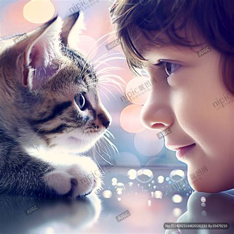 Ai创作图孩子和猫咪插画 逗猫的小孩 猫咪女孩装饰画 抱猫的小女孩 抱小猫咪的女孩 喂猫的小朋友 抱着猫咪的小女孩 和猫的温馨画面 手绘大眼萌