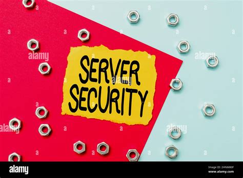 Text Sign Showing Server Security Word For Web Server That Guarantees
