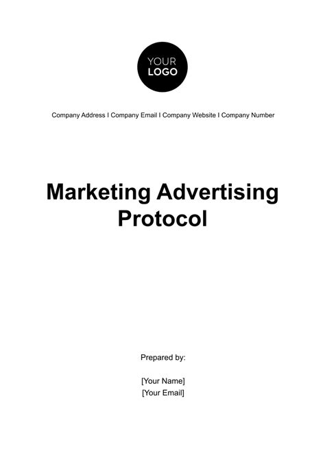 Free Marketing Advertising Protocol Template To Edit Online