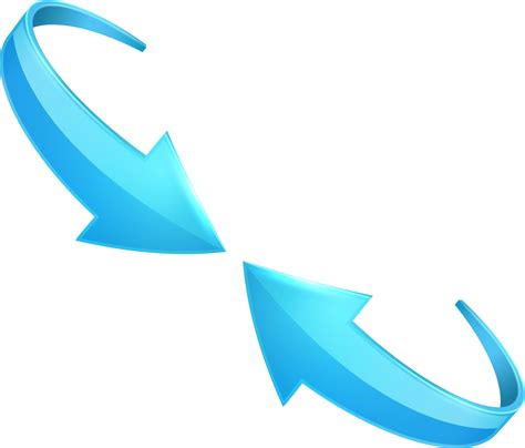 Blue 3d Glossy Curve Arrows 11356696 Png