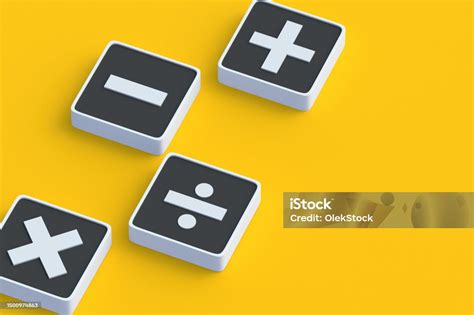 초등 교육 단추의 수학 기호입니다 더하기 빼기 곱하기 나누기 기본 수학 기호 재무 감사 경제학 통계 데이터 복사 공간 3d