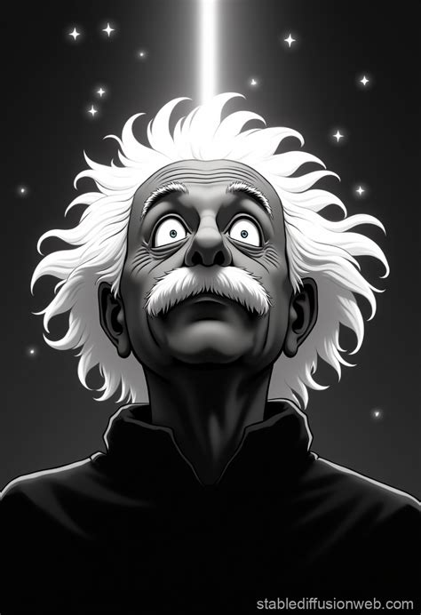 Einstein Illuminated With Light And Physics Stable Diffusion Online