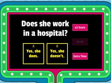 Unit 12 Present Simple 3d Person Quiz Gameshow Quiz
