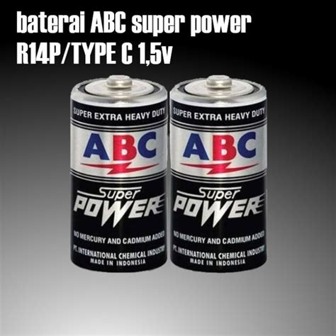 Jual Baterai Battery Batre Abc Super Power Type C Size R14 Isi 2
