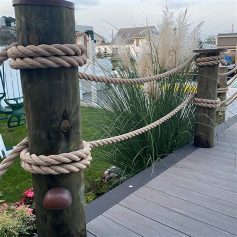 Nautical Rope Fence For A Coastal Vibe Lakeside Landscaping Ideas