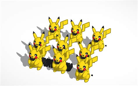 3d Design Pikachu Tinkercad