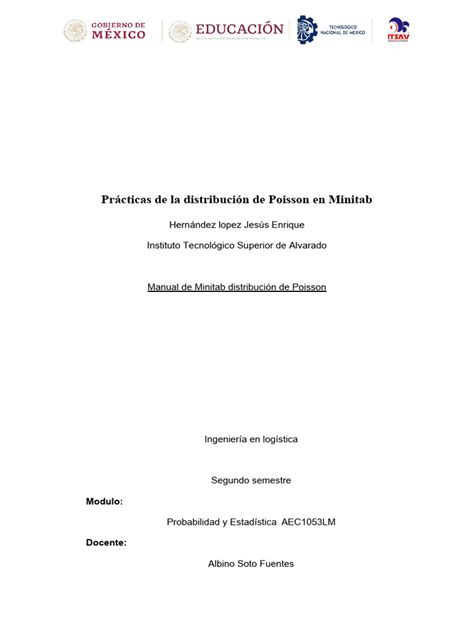 Manual Minitab Distribucion De Poisson Pdf Distribución De Veneno