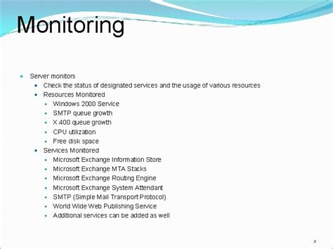 Introduction To Exchange Chapter Monitoring And Troubleshooting