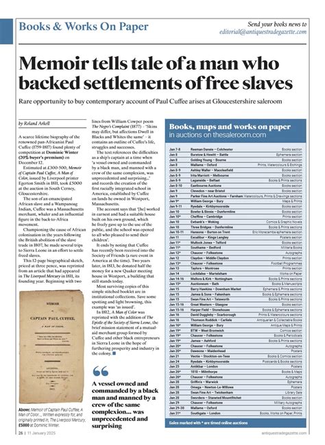 Dominic Winter Auctioneers In The News Paul Cuffee