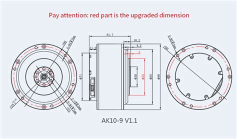 T Motor Cubemars Ak10 9 V20 100kv Brushless Dc Actuator Robot Joint Motor Buy Online