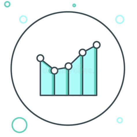 Line Graph Schedule Chart Diagram Infographic Pie Graph Icon Isolated On White Background