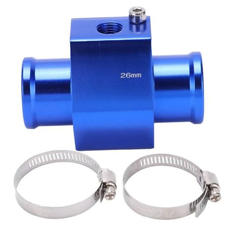 Water Temp Temperature Joint Pipe Sensor Gauge Radiator Hose Adapter 26mm Blue Bd