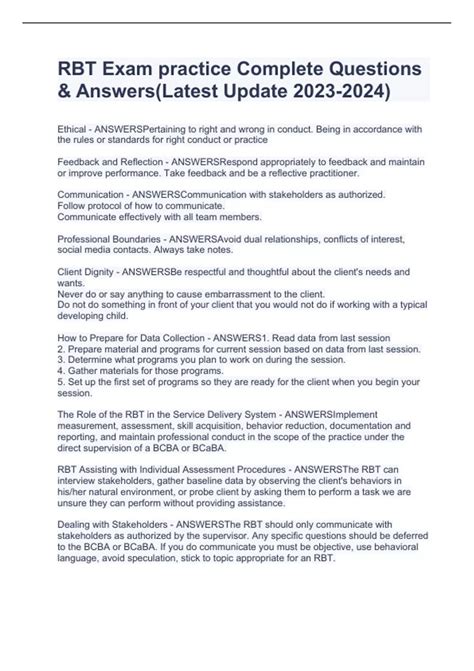 Practice Rbt Exam 2025 Allen K Hicks