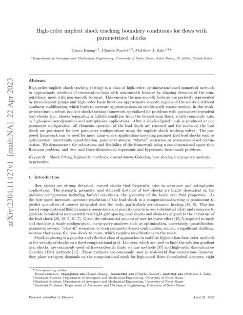 PDF High Order Implicit Shock Tracking Boundary Conditions For Flows