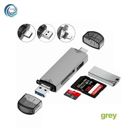 6 in 1 SD TF Card Reader เครองอานการดหนวยความจำความเรวสง Adapter Type C USB 3 0 OTG Card