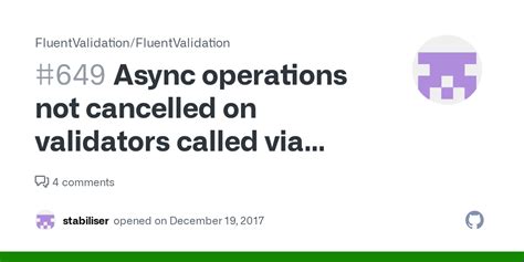 async operations not cancelled on validators called via setvalidator