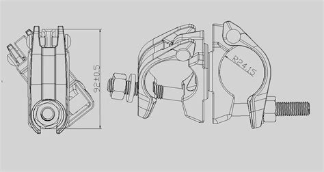 Scaffolding Coupler Clamps Degree En74 Forged Fixed Angle Clamps