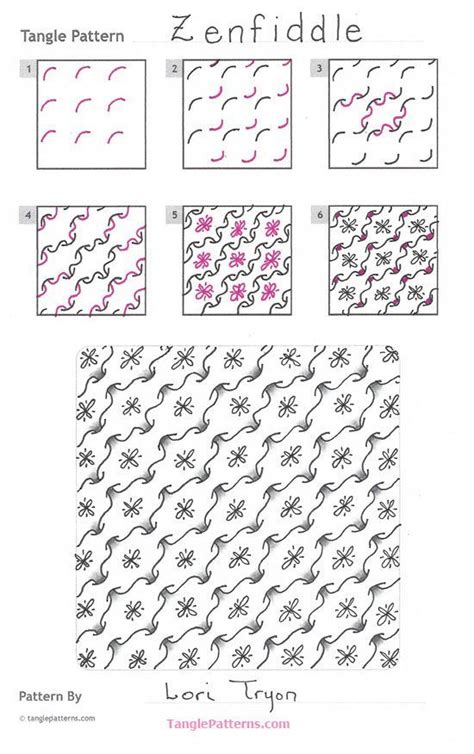 How To Draw ZENFIDDLE By Lori Tryon Zentangle Patterns Zentangle Patterns Doodles Islamic Art