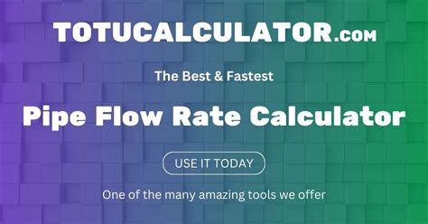 Pipe Flow Rate Calculator Free Construction Tool