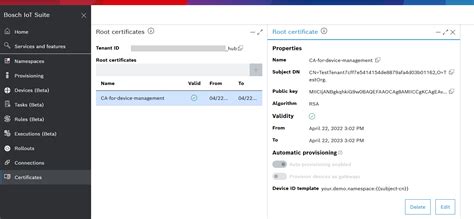 Automatic Thing Creation For Devices Authenticating With Device Certificates Bosch Iot Device