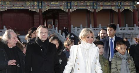 자금성의 마크롱 부부