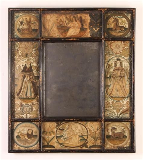 Sold At Auction Charles Ii Stump Needlework Mirror Stumpwork