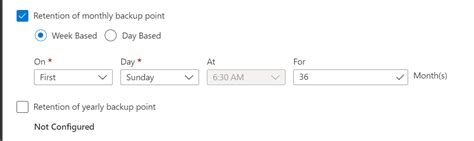 Backup Policies Weekly Vs Daily Backup Point R Azure