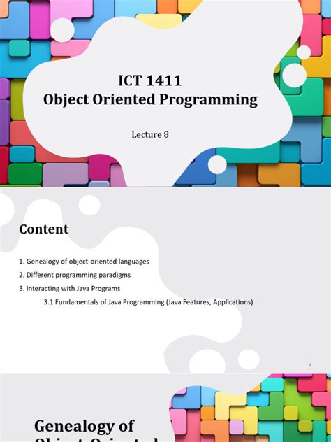 Lecture 8 Introduction To Oop Pdf Java Virtual Machine Java